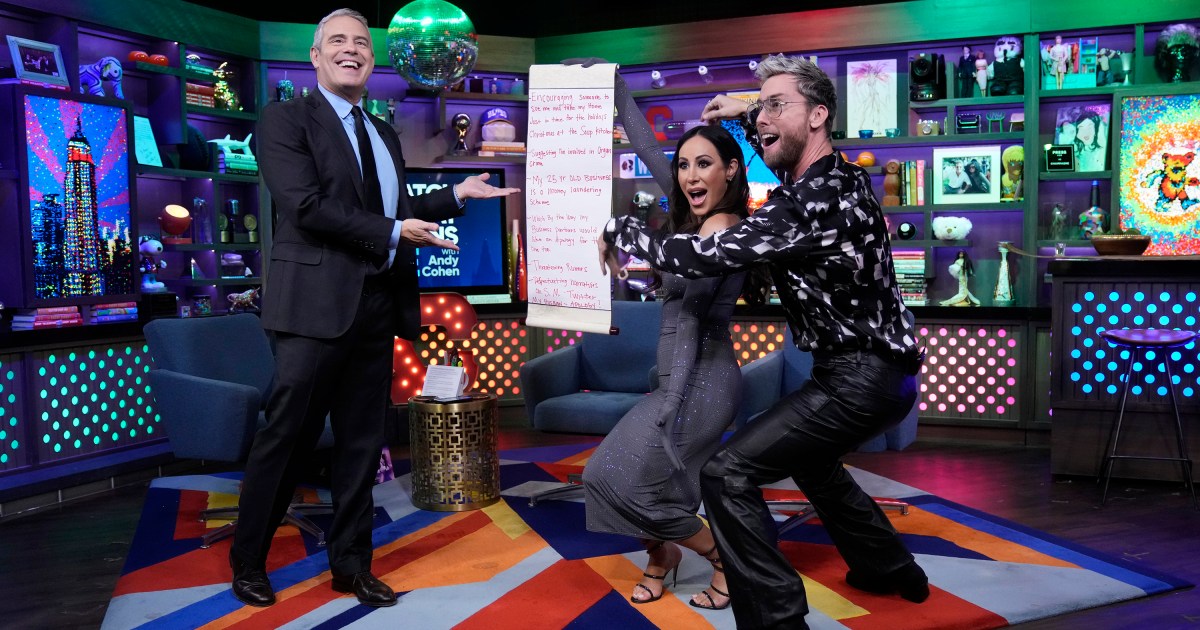 Angie Katsanevas Gifted Andy Cohen a Scroll