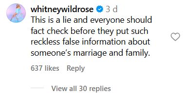 Whitney Rose Slams Accusations She’s Headed for Divorce - Reality Tea