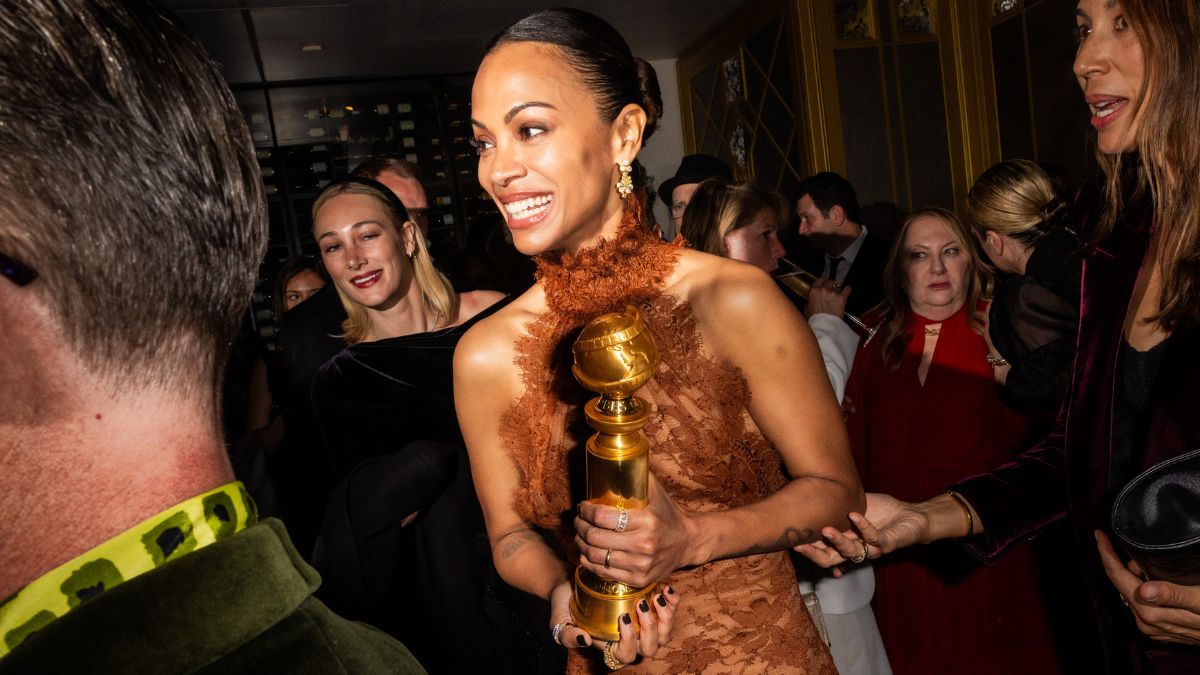 Zoe Saldaña's Golden Globes Afterparty Dress Is a Showstopper - Reality Tea