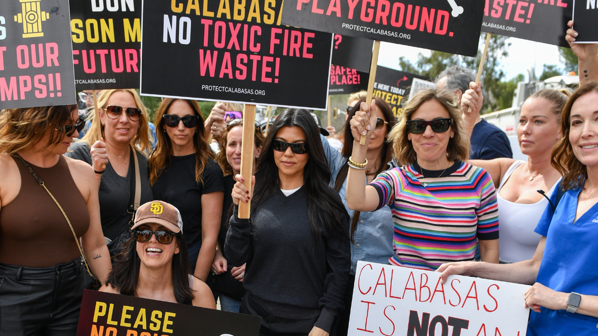 Kourtney Kardashian Leads Calabasas Protest in Photos - Reality Tea