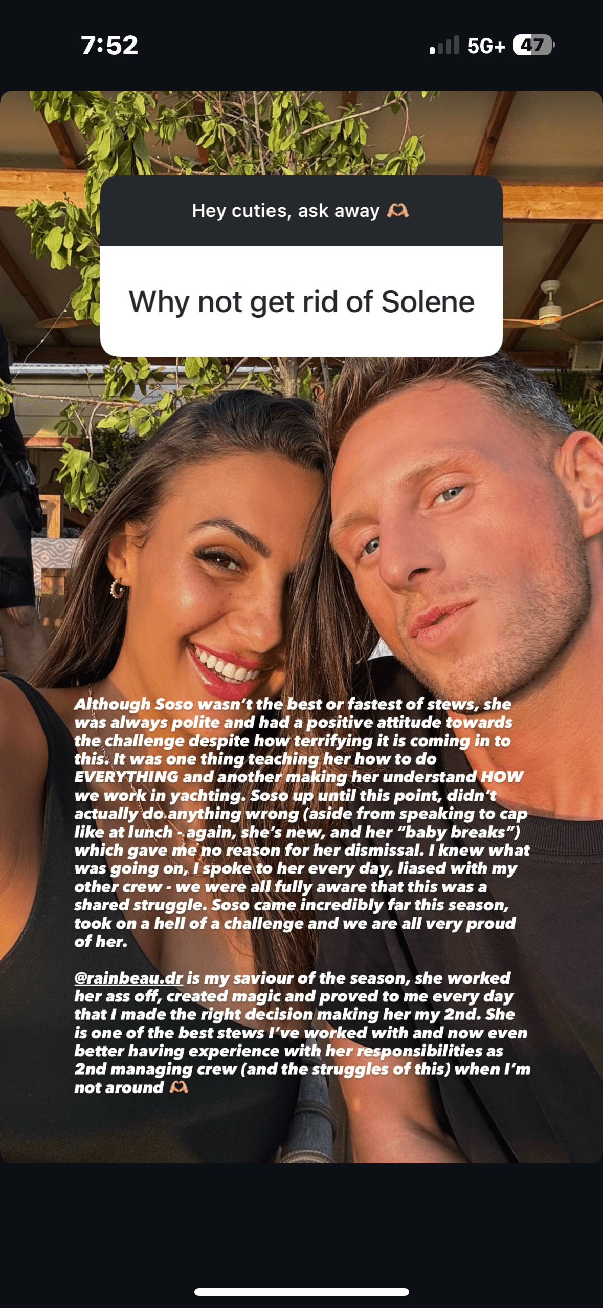 Where Fraser Olender Went Wrong With Solène Favreau - Reality Tea
