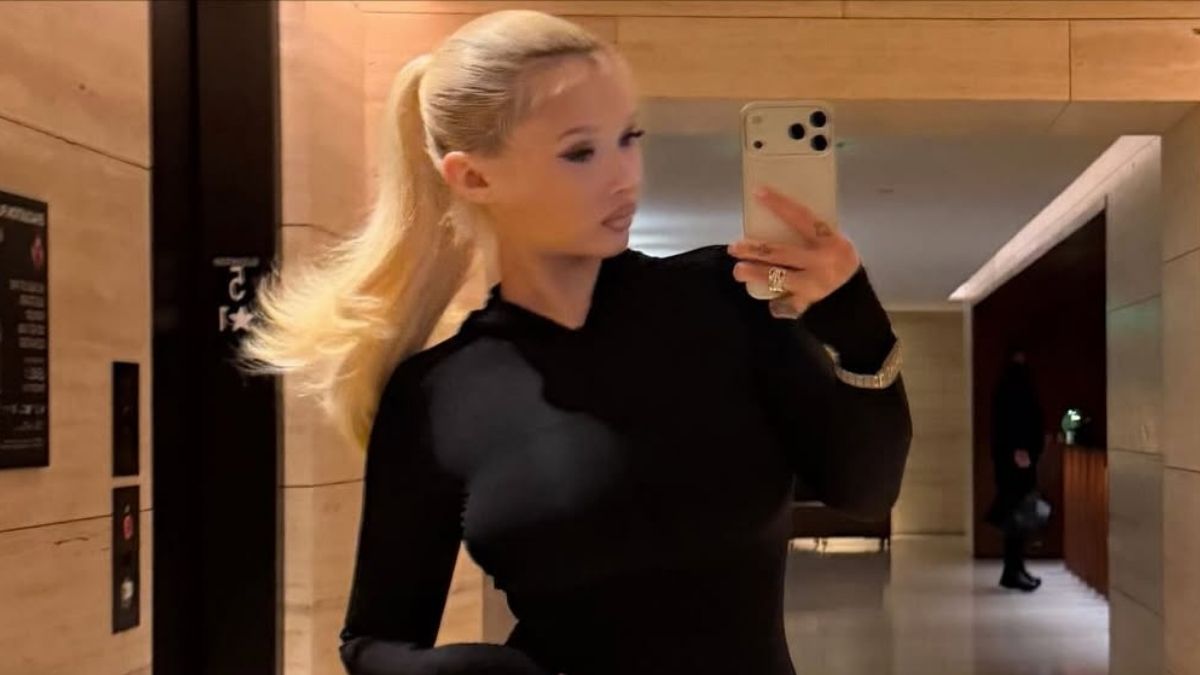 Alabama Barker’s Sheer Catsuit Selfie Offers Subtle Thong Tease ...
