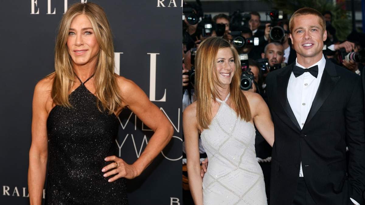 Jennifer Aniston Wears Similar Dress to One Worn With Brad Pitt ...