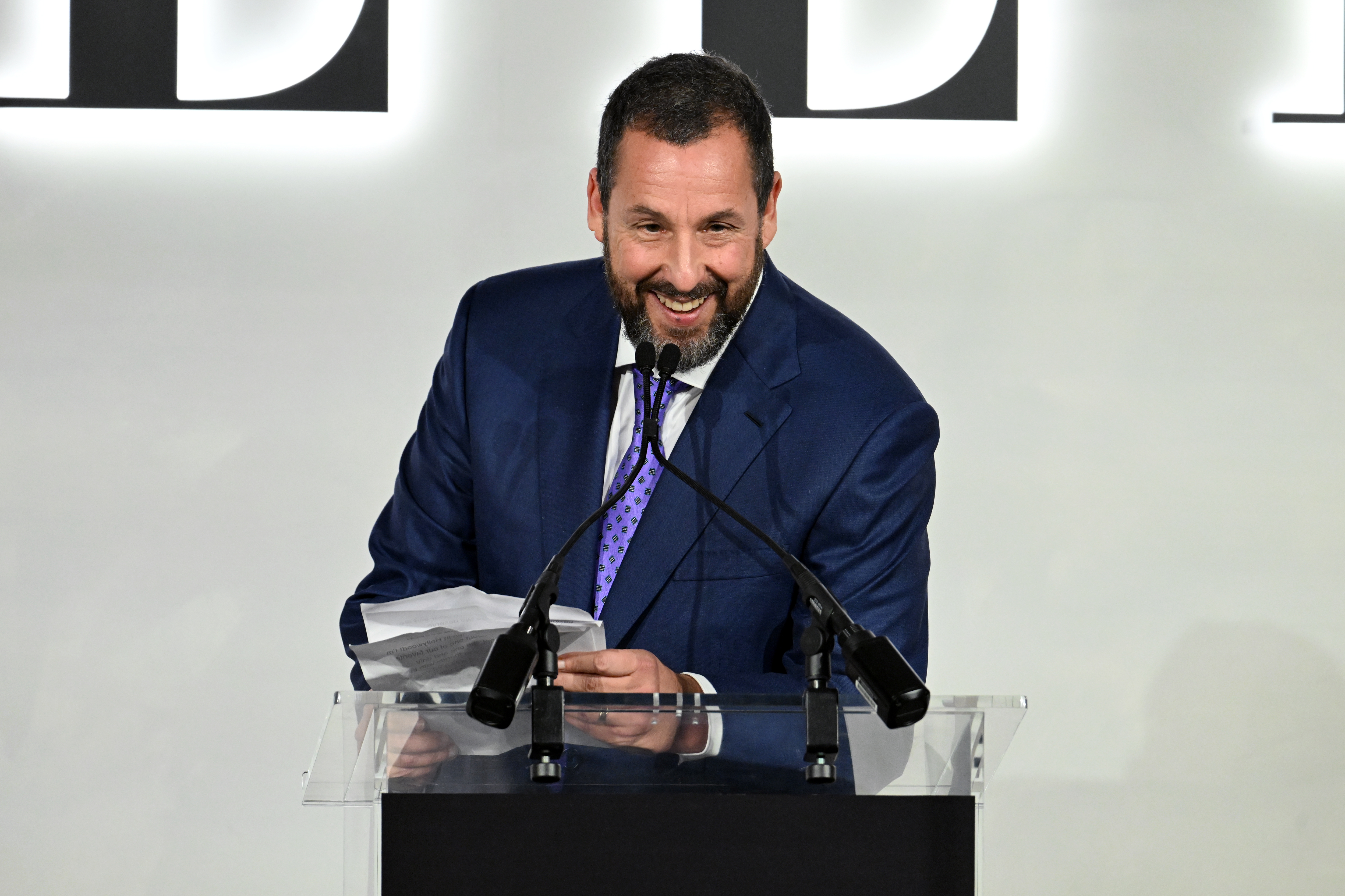 Adam Sandler Calls Out Ariana Grande’s ‘Filthy’ Lyrics During Actors on ...