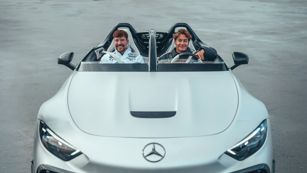 MrBeast & F1 Star George Russell Face off in New Reaction Time ...
