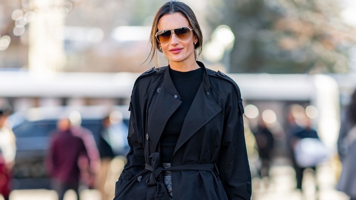 Alessandra Ambrosio Stuns in High Slit Latex Skirt at Ray-Ban Event ...