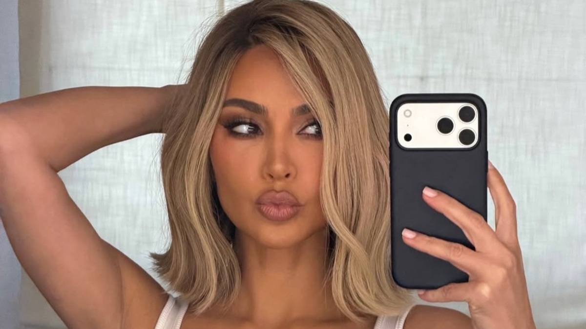 Kim Kardashian Sports Bold Tank Top Ahead of SKIMS Shoot - Reality Tea