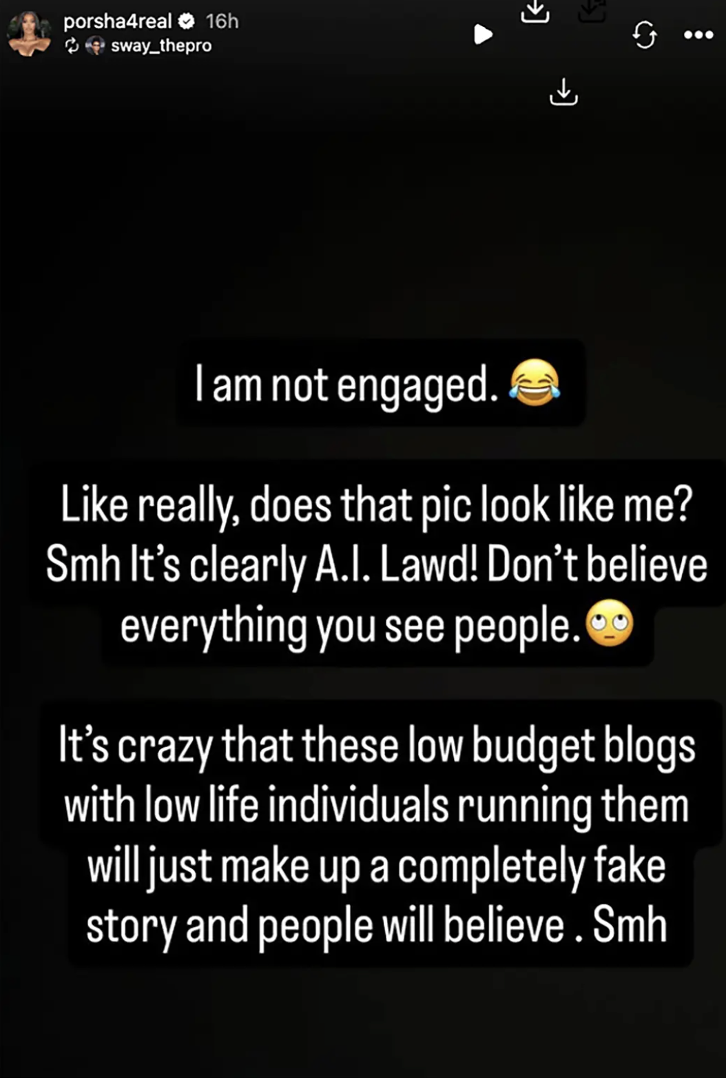 RHOA's Porsha Williams Shuts Down This Shocking AI Image and Rumor ...