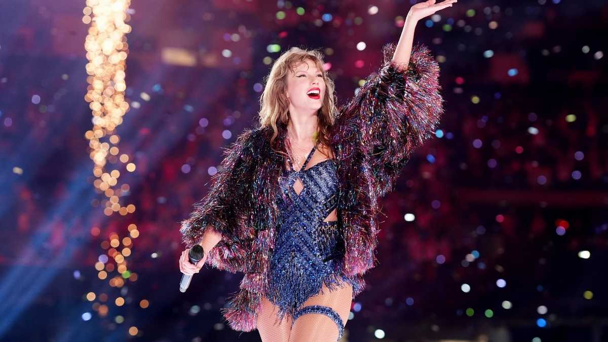 Taylor Swift Stuns in Bedazzled Cutout Bodysuit for 'Opalite' Vinyl ...