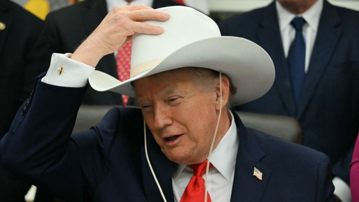 Donald Trump's Expensive Cowboy Hat at Oval Office Goes Viral - Reality Tea